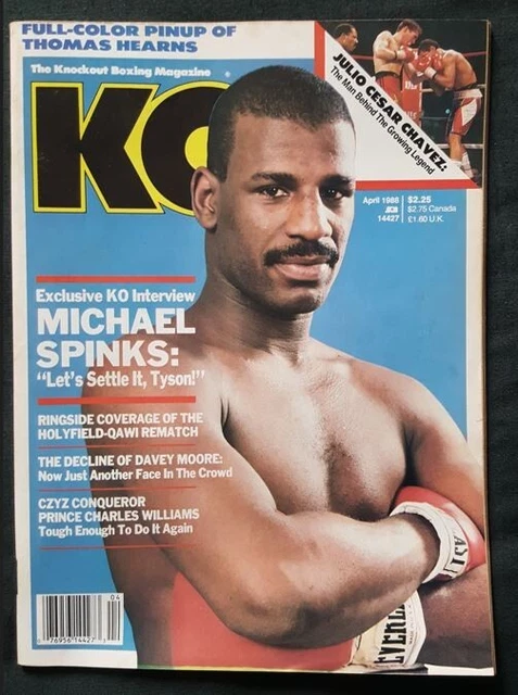 KO MAGAZINE APRIL 1988. Julio Cesar Chavez, Evander Holyfield. Missing ...