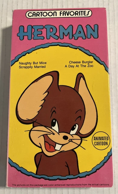 HERMAN 1992 CHILDREN'S VHS Animated Cartoon Cheese Burglar Naughty But ...