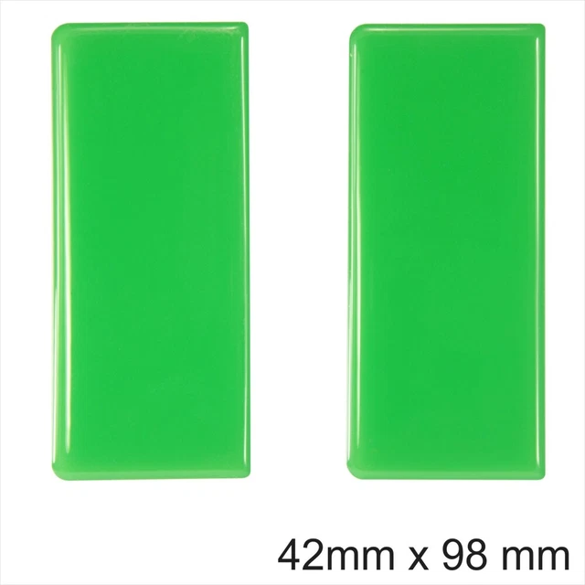 2X EV ELECTRIC VEHICLE Green Number Plate Badges Gel Resin Stickers ...