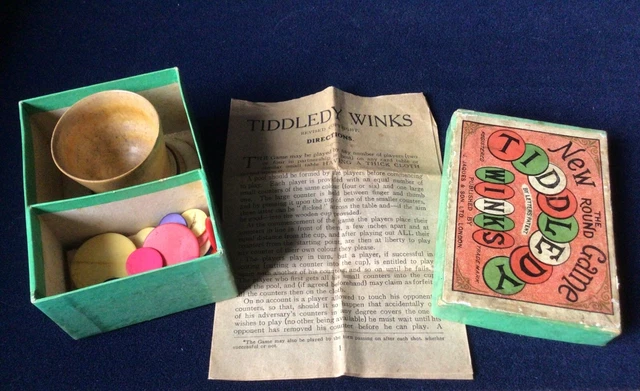 ANTIQUE TIDDLYWINKS GAME original. I Jaques And Sons With Original ...