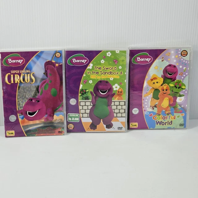 BARNEY THE PURPLE Dinosaur - Childrens TV Show - 3 DVDs - New & Sealed ...