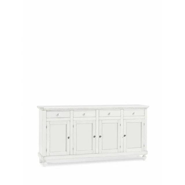 COMMODE DRESSOIR 4 Portes 4 Tiroirs Blanc Matt Art Pauvre Classique EUR ...