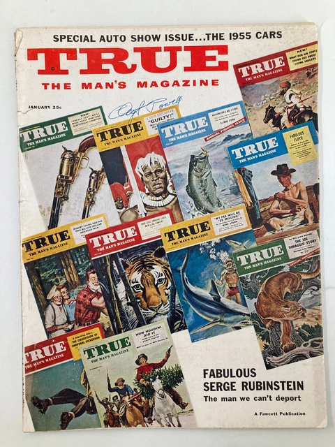 TRUE THE MAN'S Magazine January 1955 Fabulous Serge Rubinstein No Label ...