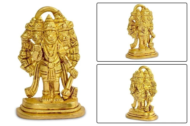PANCHMUKHI HANUMAN LAITON Idol pour Good Luck, Succès Et Prosperité 5 ...