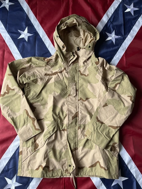 🇺🇸 USMC US Army ECWCS Parka Cold Weather 3 COLOR DESERT GORETEX - LARGE ...