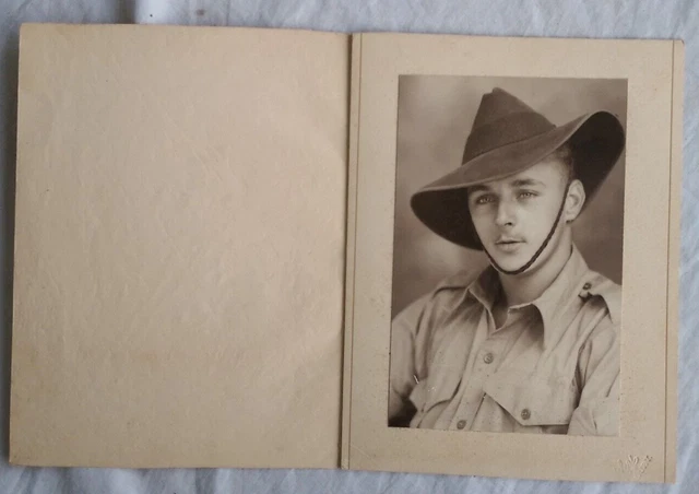 WW2 AUSTRALIAN PORTRAIT photo of a Digger in uniform. Named. Sgt, 22 ...