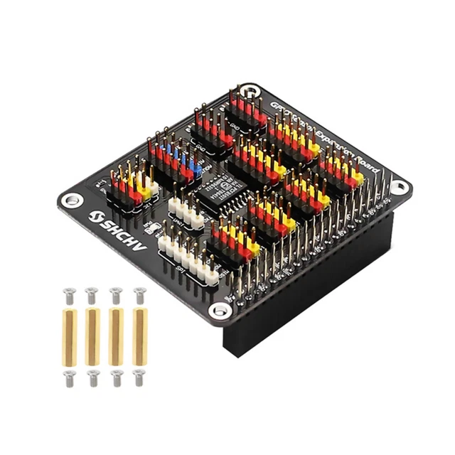 AD/DA DIGITAL TO Analog Gpio Expansion Board for Raspberry Pi 4B/3B+/3B ...