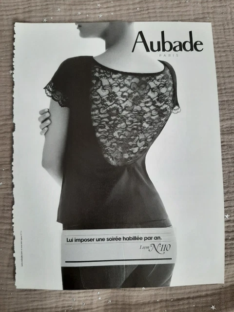 PUBLICITÉ DE PRESSE ancienne Aubade Leçon N° 110 de 2010 - Old paper ...