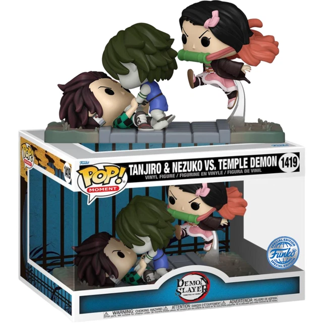 DEMON SLAYER - Tanjiro & Nezuko Vs Temple Demon #1419 Funko Pop Vinyl ...