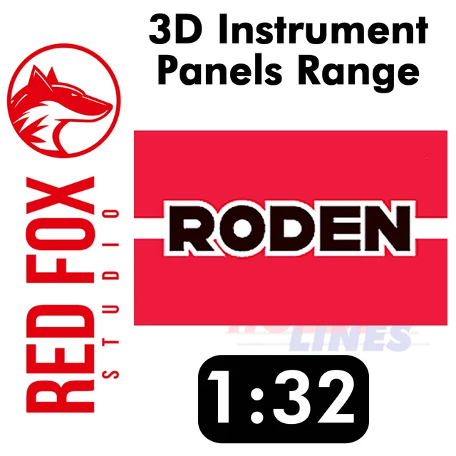 RED FOX STUDIO 3D Printed Instrument Panel Set RODEN Model Kit 1:32 ...