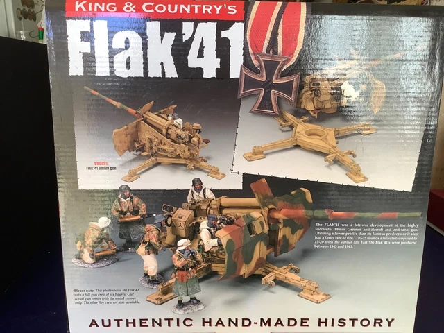 RETIRED KING & Country WW2 German 88mm Flak41 Gun BBG035 + 036/038/046 ...