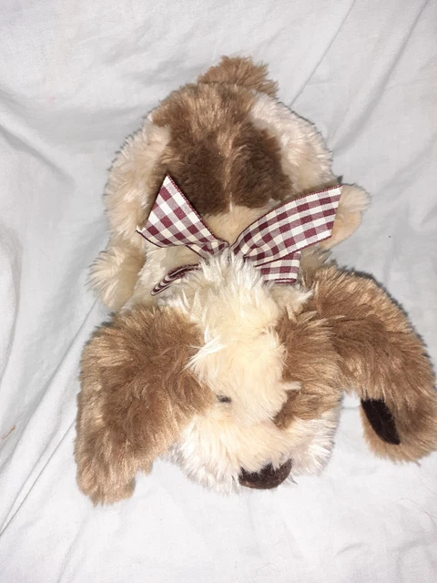 KEEL TOYS SIMPLY Soft Collection Laying Dog with Patch/Ribbon Soft ...