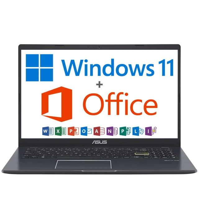 NEW FAST ASUS 15.6" HD Windows 11 Pro Laptop - With Microsoft Office ...