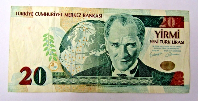 BANKNOTE TURKEY, 20 New Lira, 2005 Issue, Fine £0.99 - PicClick UK