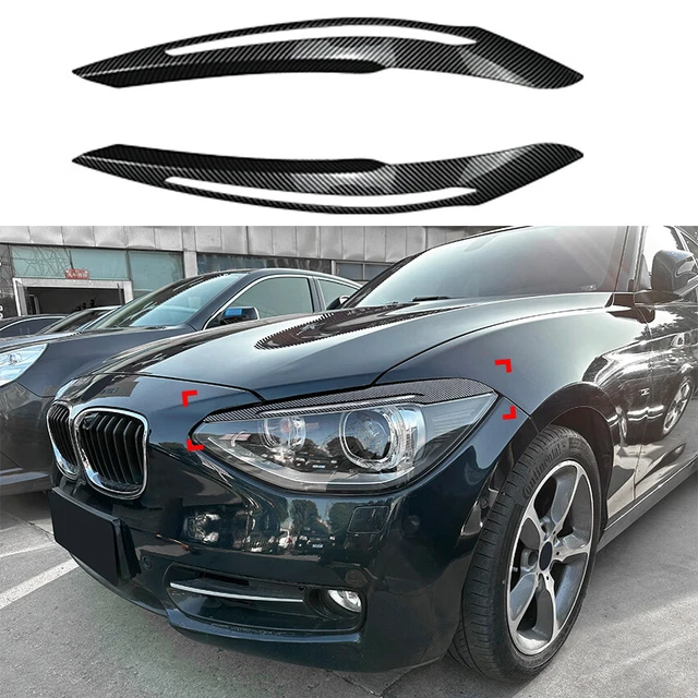 POUR BMW F20 F21 Pre LCI 2011-14 Avant Phare Paupières Carbone Style Les Sourcil EUR 37,19 ...