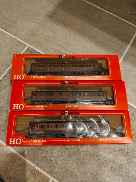SET OF 3 Rivarossi LMS Coaches Boxed Excellent Condition UK couplings £ ...