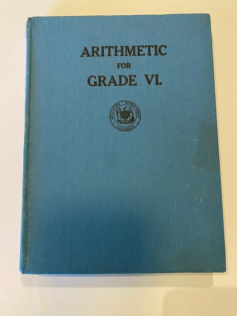 ARITHMETIC FOR GRADE V1. First Edition 1941 EUR 25,51 - PicClick FR