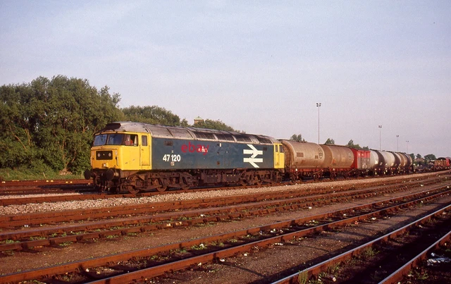 ORIGINAL 35MM SLIDE BR Class 47 no. 47120 at Oxford +rights for use £3. ...