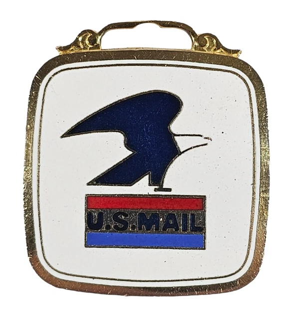 VINTAGE US MAIL Post Office Enamel Pocket Watch Fob $19.99 - PicClick