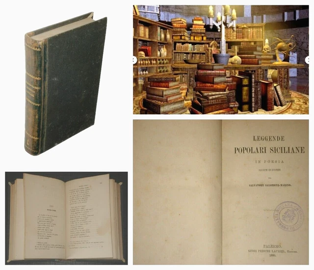 LIBRI ANTICHI E da collezione ottocentina leggende popolari volumi ...