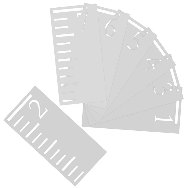 7 PCS GROWTH Chart Ruler Toddler Child Drawing Stencils for Kids £7.59 ...
