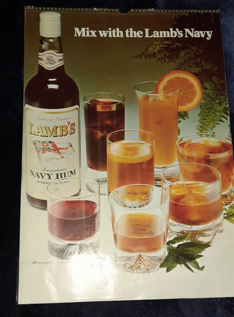 CAROLINE MUNRO LAMB'S Navy Rum calendar 1975/1976 VGC RARE £37.09 ...