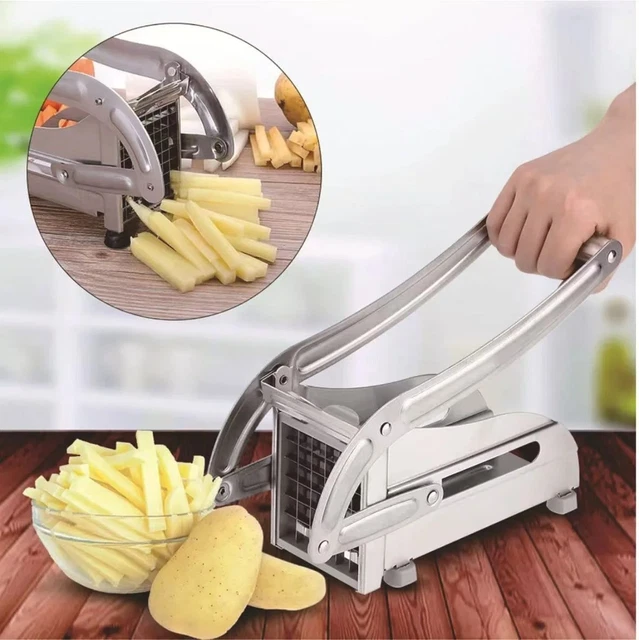 POTATO CHIPPER CHIP Chopper Cutter Slicer Maker & 2 Steel Edges 🍟 ...