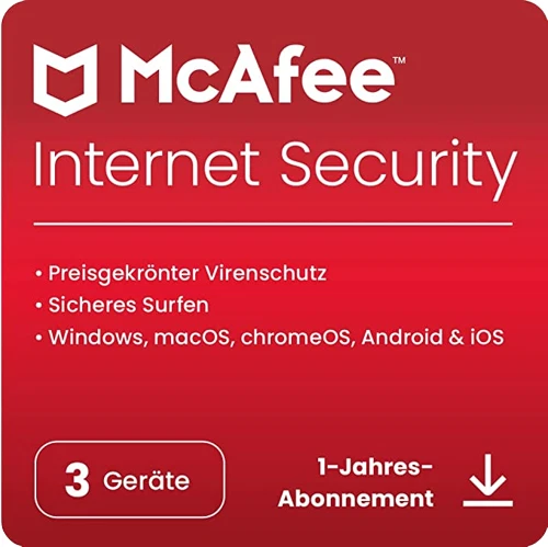 MCAFEE INTERNET SECURITY 2024 3-Gerät / 1-Jahr Windows/Mac/Android/iOS / KEY EUR 6,99 - PicClick DE
