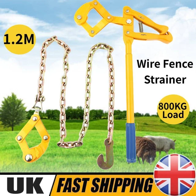 HEAVY DUTY WIRE Fence Strainer Plain Barbed Chain Fencing Energiser ...