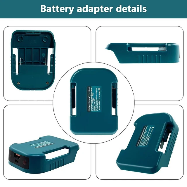 MAKITA 18V LITHIUM Batterieladegerät & Schneller TYPE C+USB QC30 ...