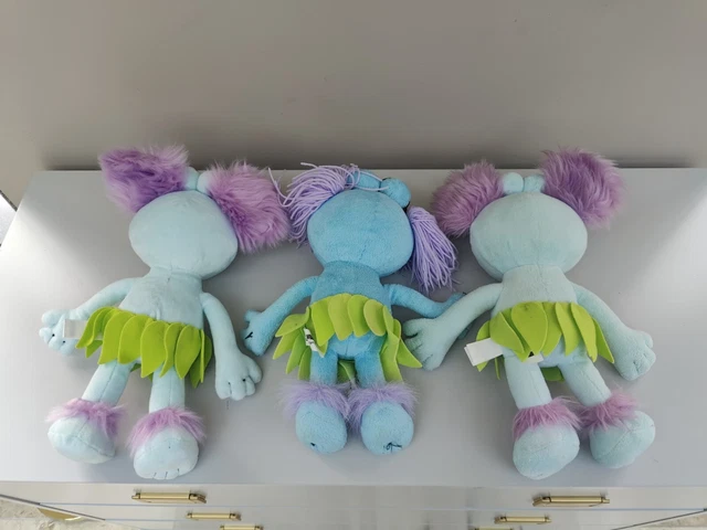 WIDGET WORLD WHATSIT Blue Soft Toys Plush Bundle X3 12" Talking Read ...