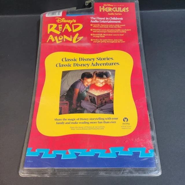 VTG DISNEY HERCULES Read Along Book & Cassette Tape Narrated by Danny ...