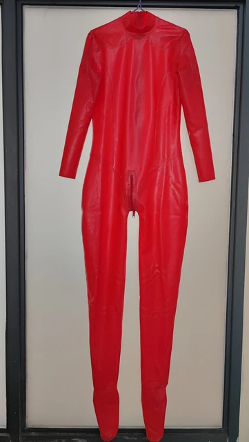 Gummi Latex Rubber Catsuit Ganzanzug Anzug Suit Strumpfhose Xs-xxl Eur 
