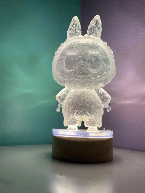 LABUBU LED LIGHT Crystal Effect Resin Figure | Night Light | Kawaii ...
