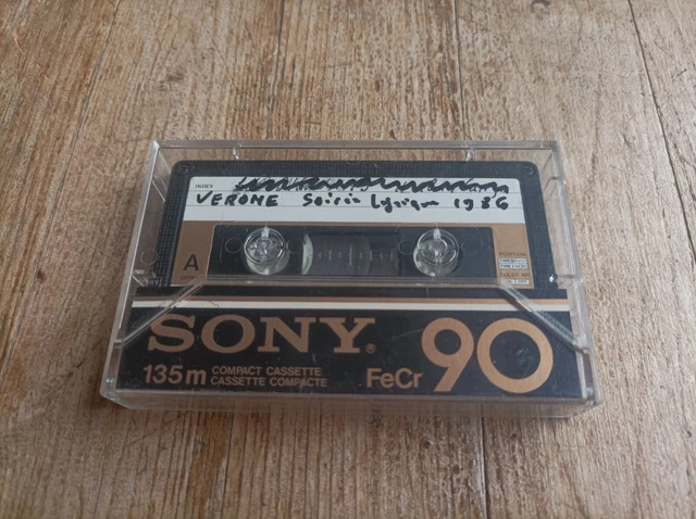 1X SONY FECR 90 TYPE III BLANK AUDIO CASSETTE VIERGE TAPE USED 1978 / ...