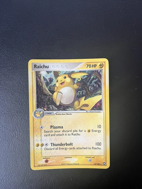 RAICHU 12/108 HOLO Rare EX Power Keepers Pokémon TCG Played Condition ...