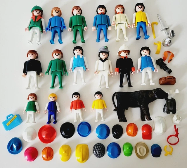 VINTAGE PLAYMOBIL FIGURES Bundle X16 People Geobra Mixed Lot 1974-1981 ...