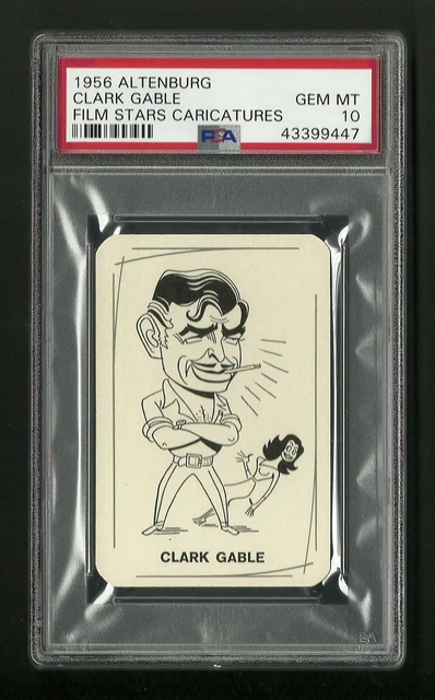 CLARK GABLE 1956 Altenburg Film Star Caricature Card PSA 10 Gem Mint ...
