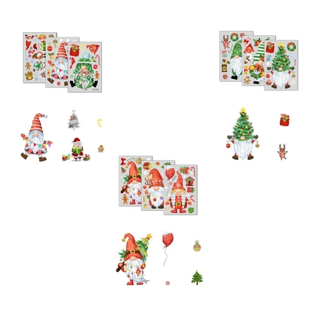 GLASS DOOR ADHESIVE Decals Window Stickers Faceless Dwarf for Christmas ...