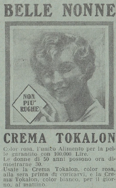 V1205 CRÈME TOKALON - Belle Grand-Mère - 1930 Publicité Vintage ...