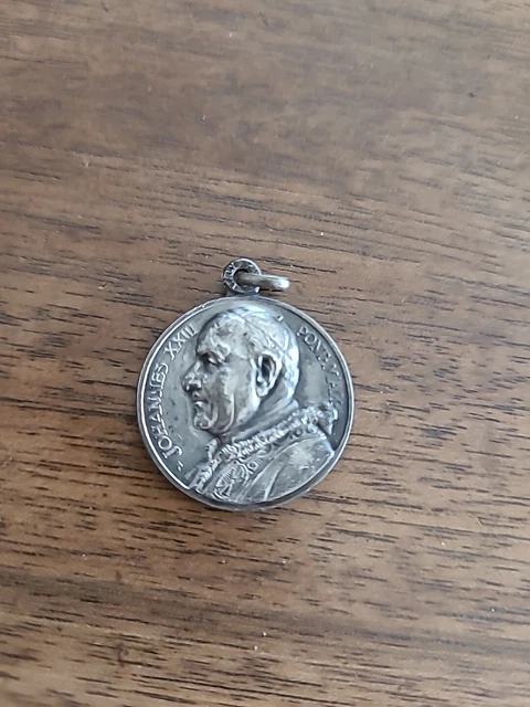 MÉDAILLE RELIGIEUSE JEAN 23 Johanne XXIII Pont Maximus en argent EUR 10,00 - PicClick FR