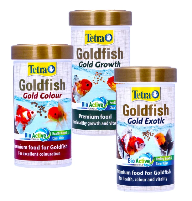 TETRA GOLDFISH GOLD Colour Growth Exotic Fish Food Tank Aquarium Pellet ...