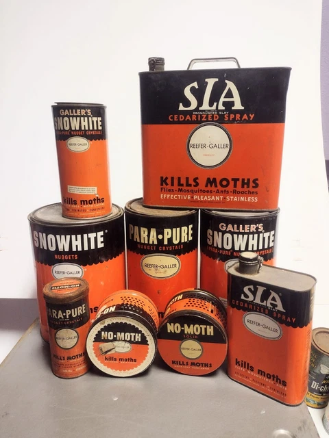 VTG REEFER GALLER SNOWHITE SLA MOTH SPRAY CAN RARE LOT Gal Slim New ...