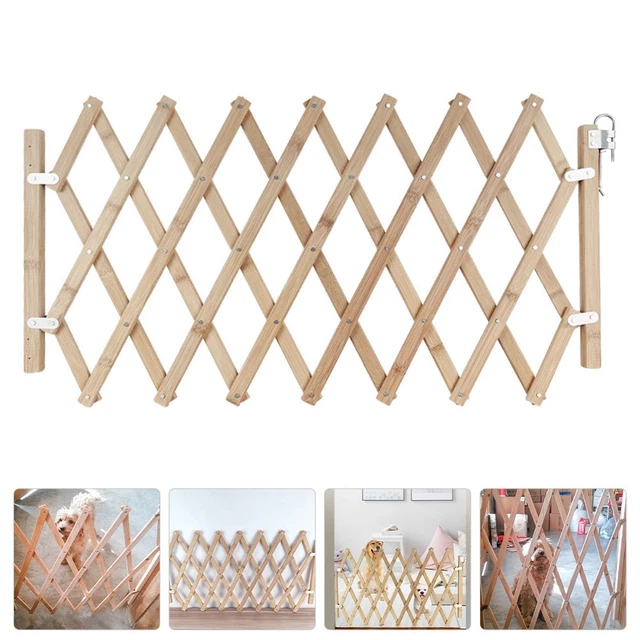 PET ISOLATION WOODEN Gate Dog Safety Barrier for Doorway Hallway $41.98 ...