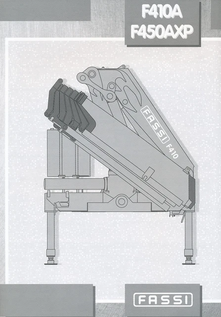 FASSI F410A F450AXP Ladekran Prospekt 2001 12/01 brochure cranes I,F,D ...