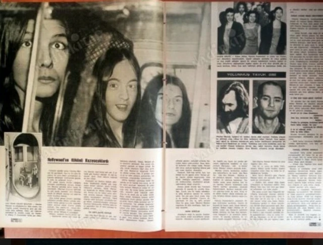 CHARLES MANSON SHARON Tate Murder Turkish Magazine Clippings Serial ...