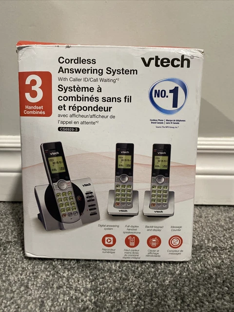 VTECH CS6929-3 CORDLESS Answering System with Caller ID/Waiting & Call ...