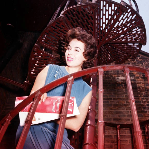 ITALIAN FASHION MODEL and actress Maria Landi standing on a sp- 1960s ...