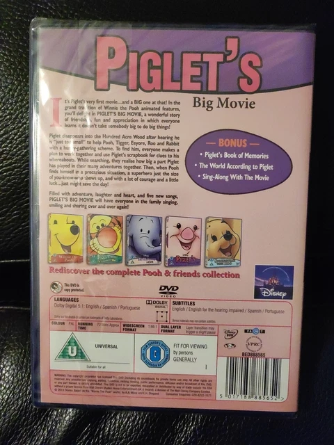 PIGLETS BIG MOVIE DVD - Disney Animated film, NEW & SEALED £1.20 ...