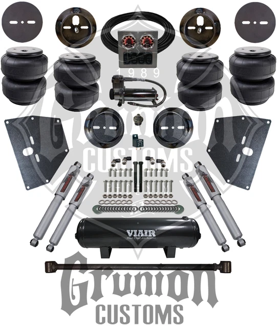 65-72 CHEVY C10 Front Rear Air Bag Suspension Bolt On Kit Tank ...